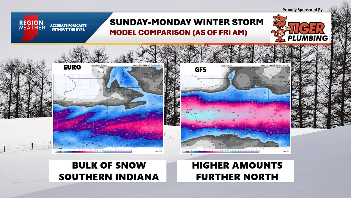 Winter Storm Sunday-Monday: Comparing Models – Region Weather